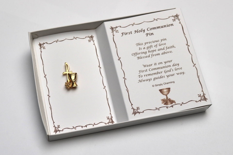 First Communion Chalice Pin Gold - GoodHearts