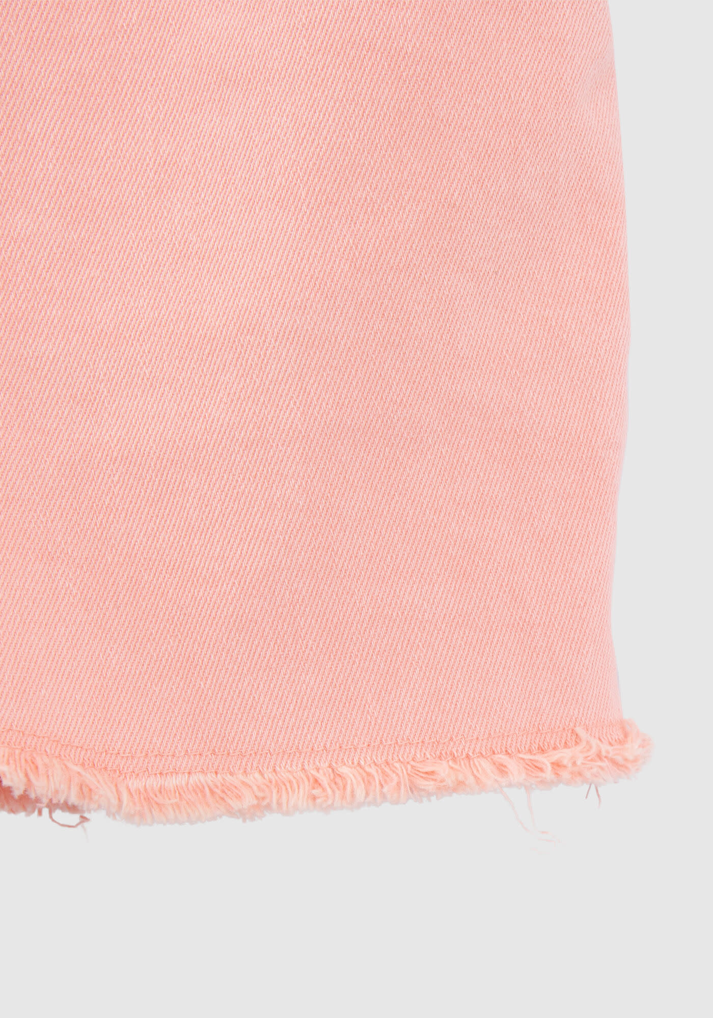 GIRLS’ PEACH DENIM SHORTS, EMBROIDERED BRAID DOWN SIDES | IKKS Canada ...
