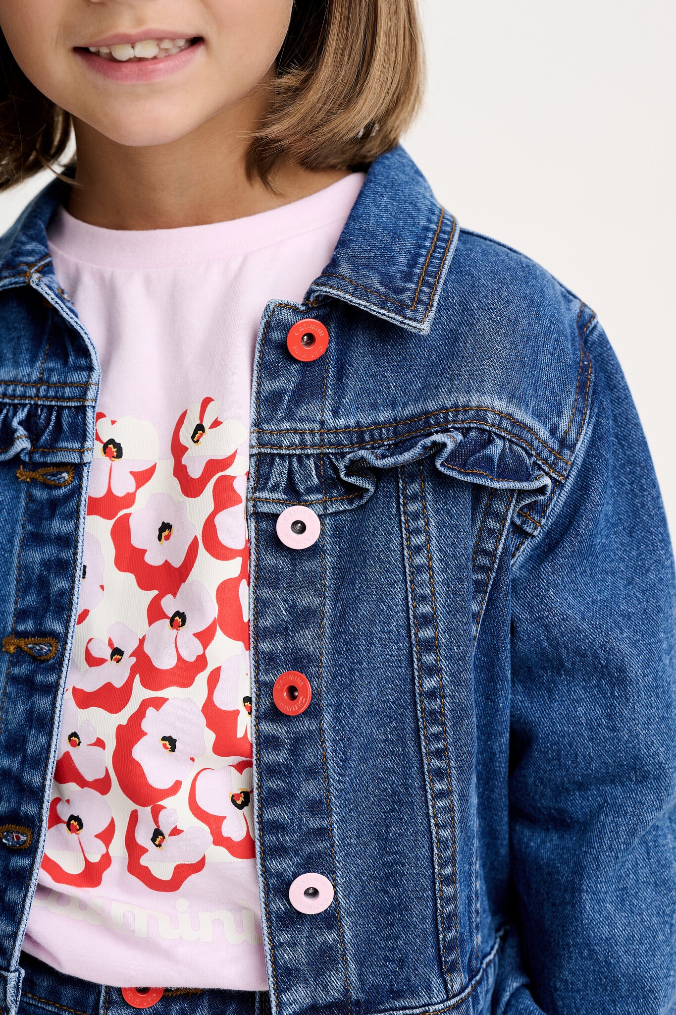 GIRLS SS TEE W/ FLORAL LOGO GRAPHIC | Catimini Canada - Kidz Global ...