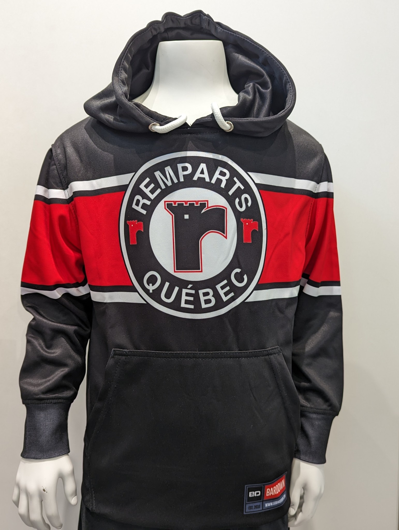 Hoodie Noir Logo Sublimé - Remparts de Québec