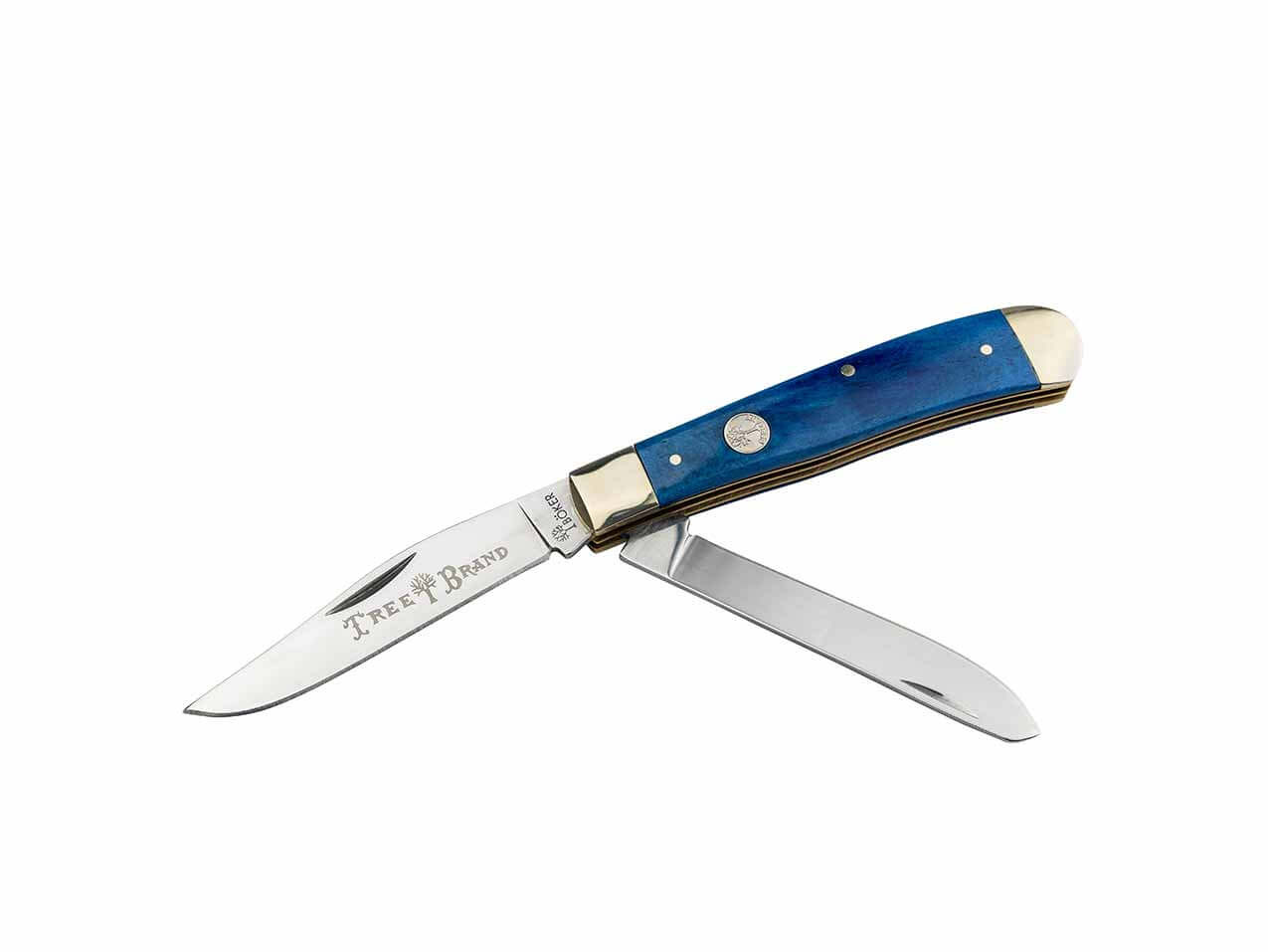 Böker Manufaktur Traditional Series 2.0 Trapper Blue Bone Knife ...