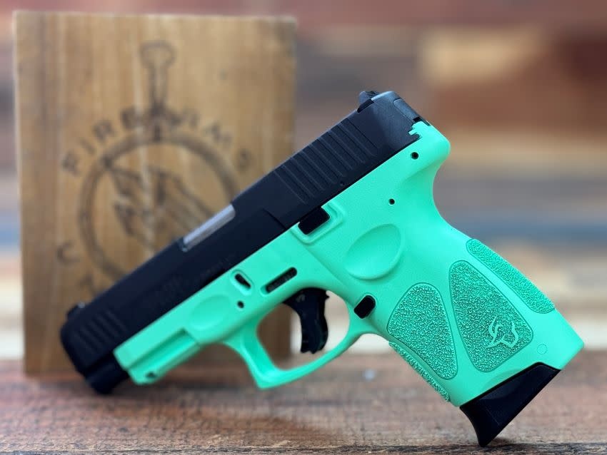 Taurus, G3XL 9MM 4" BLK/BLK (2)12RND Pistol_Cerakote Island Green ...