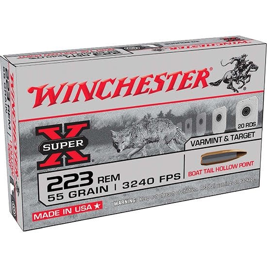 Winchester Super X Rifle .223 Rem 55 gr Boat-Tail Hollow Point_20rnd box - Firearms Unknown