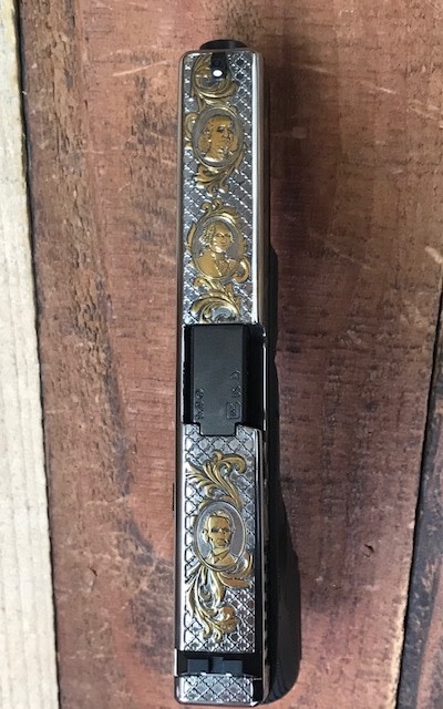 Glock 17 9mm 4" Nickel Plated PATRIOT Gold (2)15RND Pistol - Firearms ...