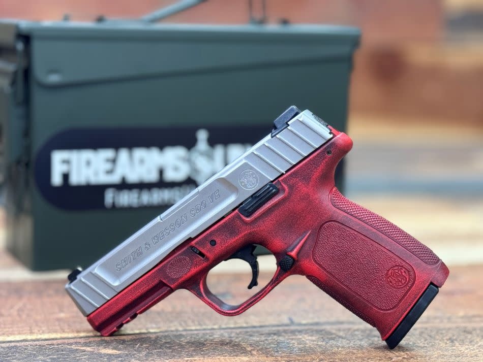 Smith & Wesson, SD9VE, 9MM, 4", 16RD, Cerakote_USMC Red/Grph Blk ...