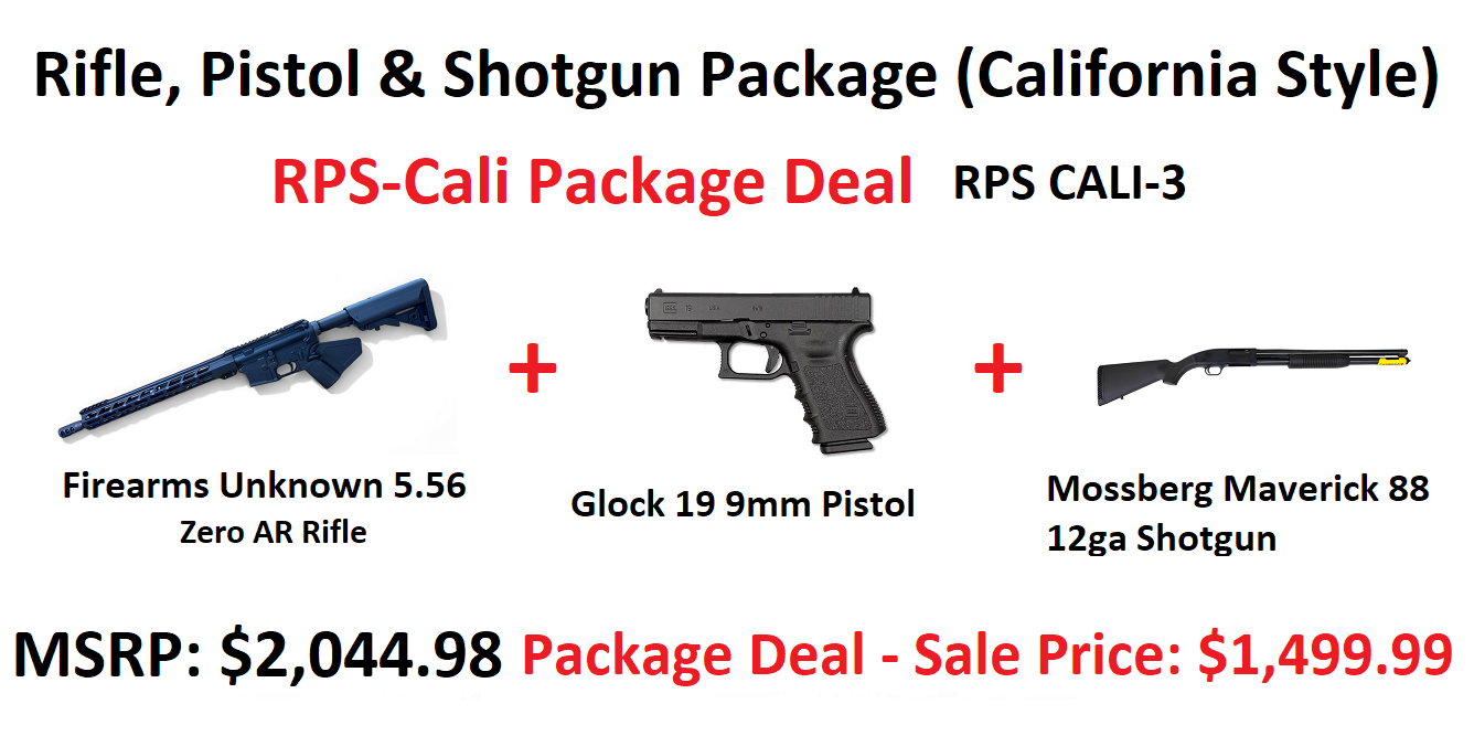 Rifle, Pistol & Shotgun (RPS-Cali) Package Deal - California Edition #3 ...