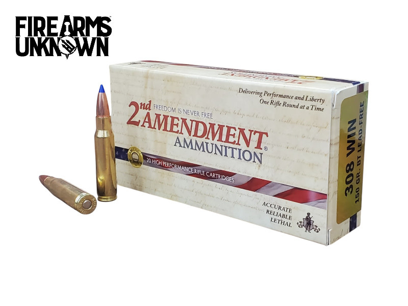 2nd Amendment Ammunition 308 Win 150gr BT Lead-Free - Firearms Unknown