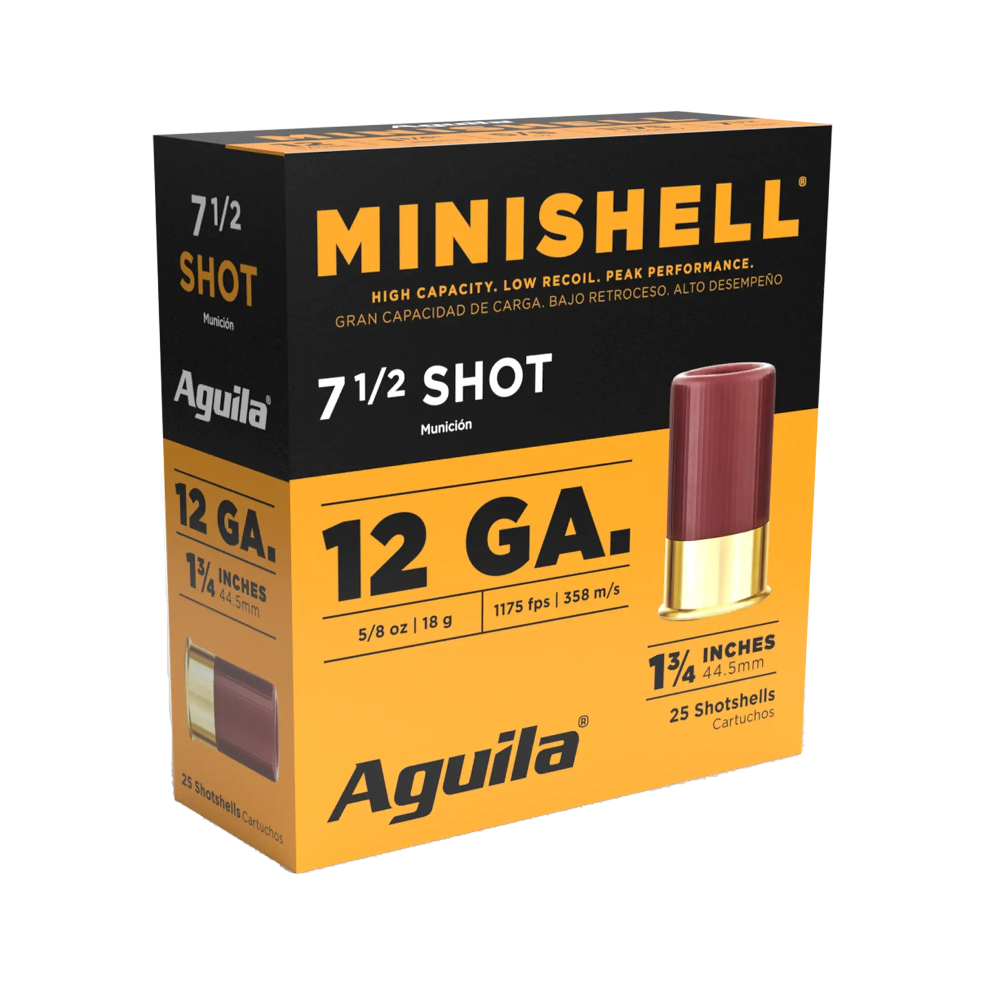 AGUILA 12GA MINI SHELL 1 3/4" 5/8 OZ 7.5 25RD BX 10 BOXES PER CASE ...