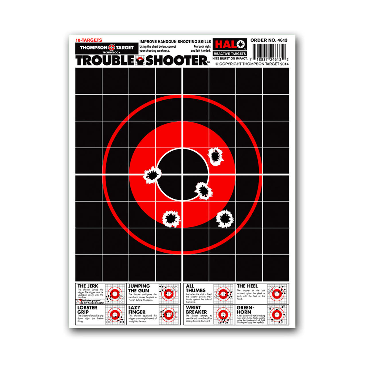 Thompson Target HALO Trouble Shooter 8.5"x11" Diagnostic Reactive ...