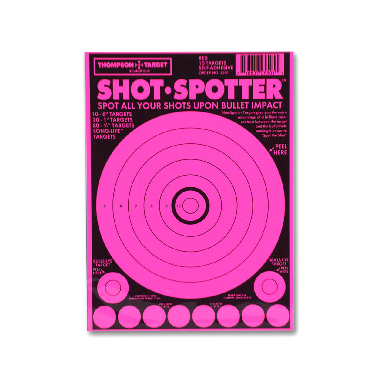 Thompson Target Shot Spotter Pink - Adhesive Shooting Targets - 6.5"x9 ...