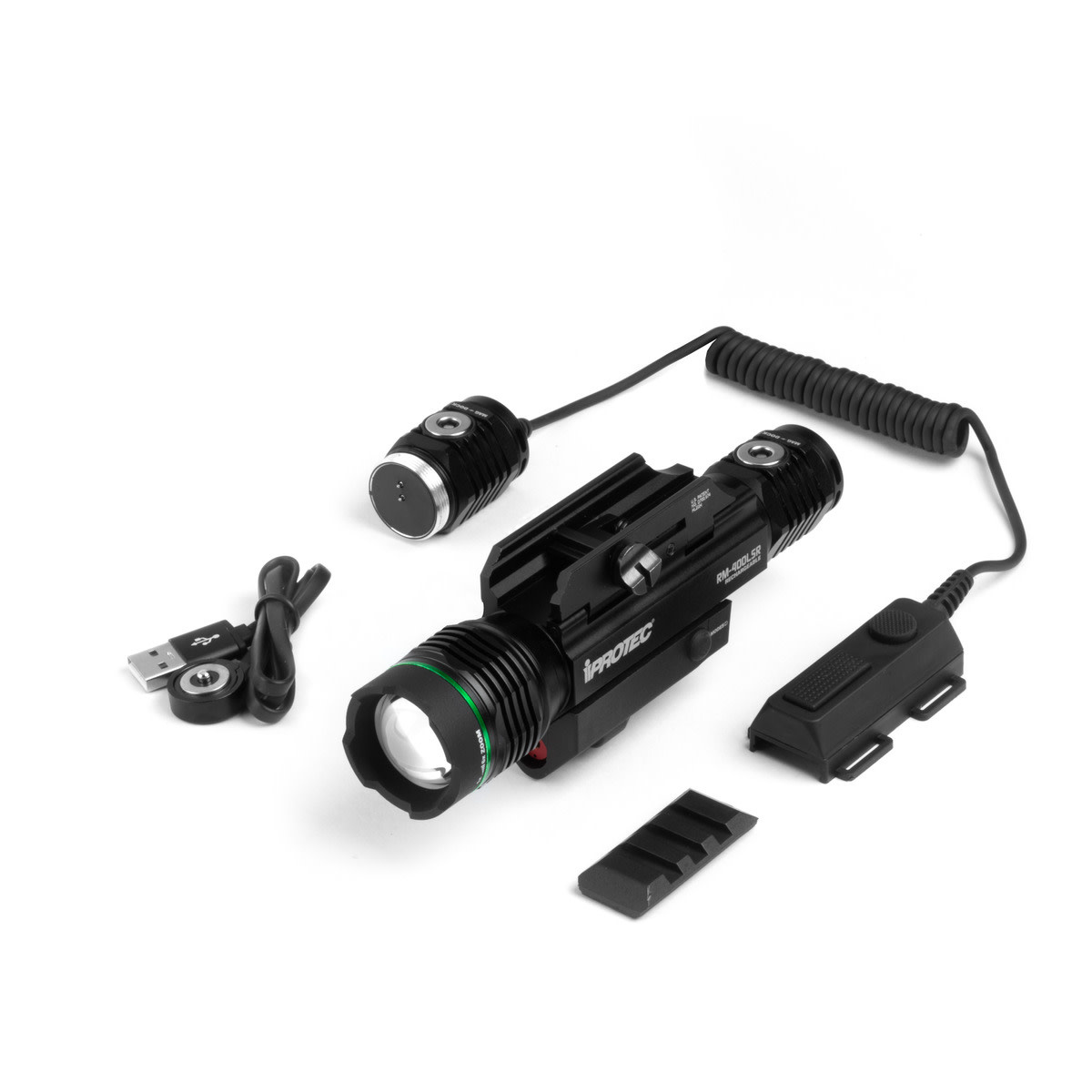 Iprotec RM400LSR Rail Mount 400 Lumen Green Light, Red Laser Combo ...