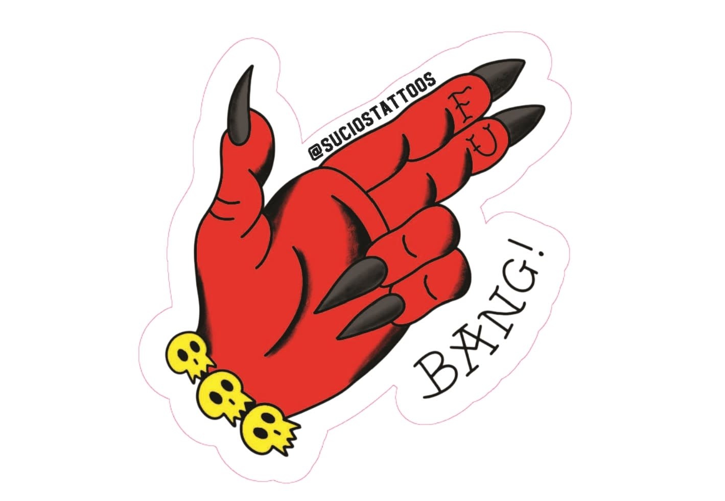 'Bang!' Sticker (2.9"x3") - Firearms Unknown