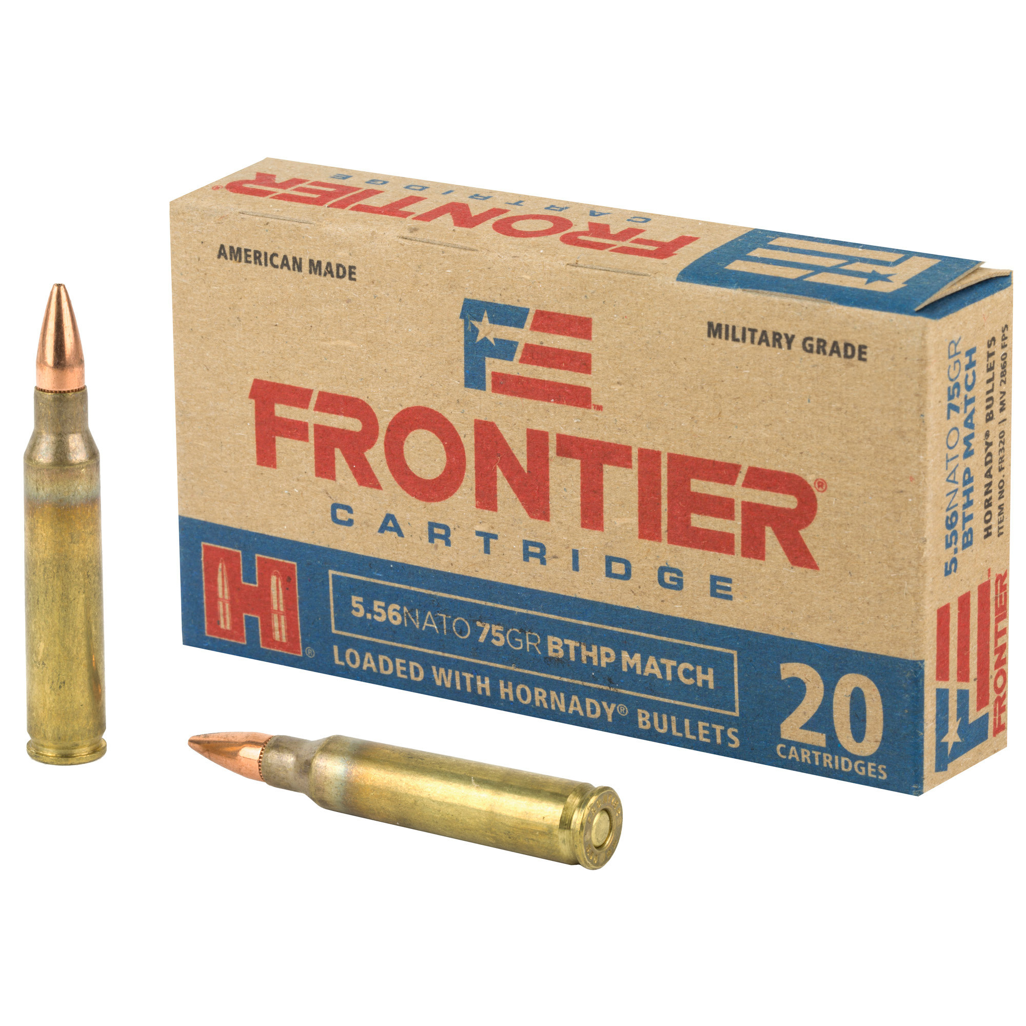 Frontier 556 NATO, 75 Grain, Boat Tail Hollow Point , 20 Round Box ...