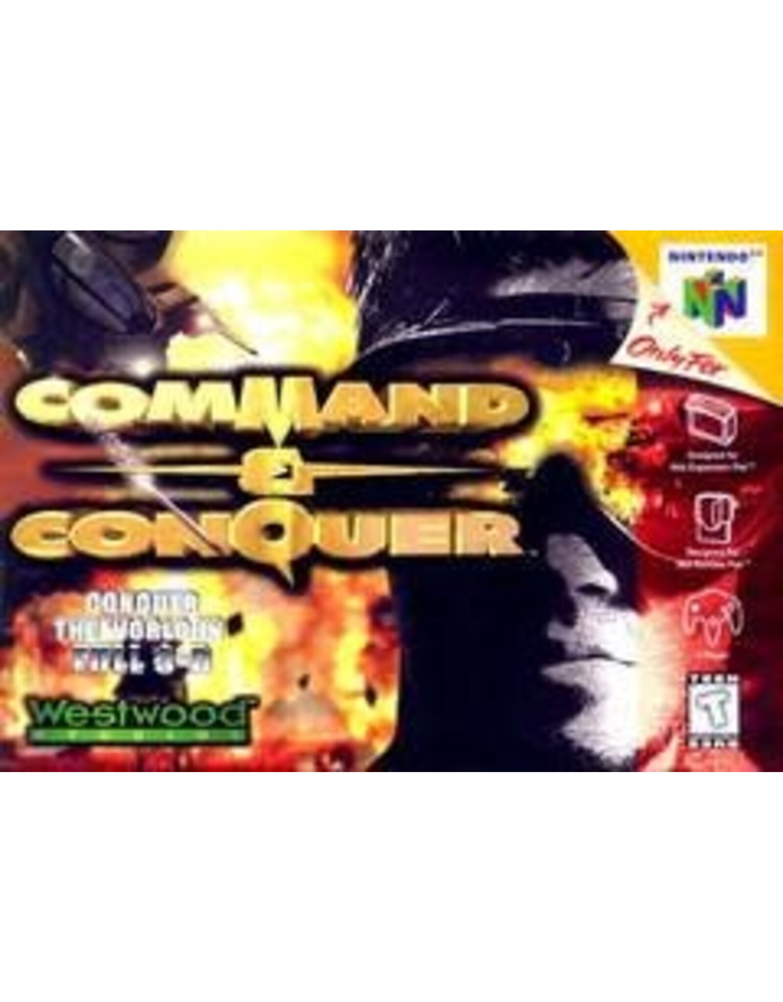 Nintendo 64 Command and Conquer (Cart Only, Damaged Back Label) - Video ...