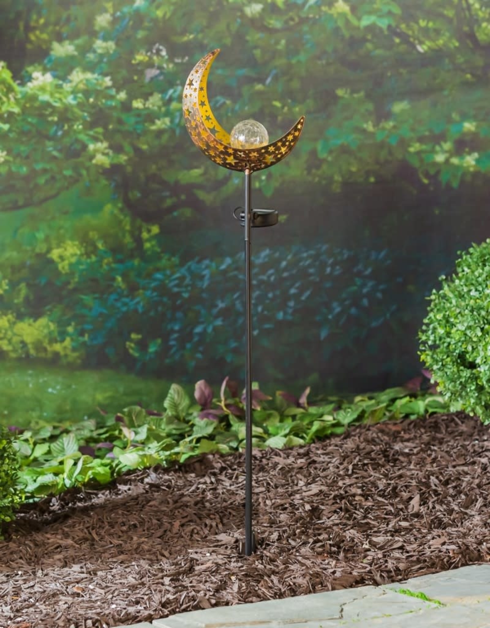 Celestial Solar Stake - Crescent Moon - The Bear Den Gallery