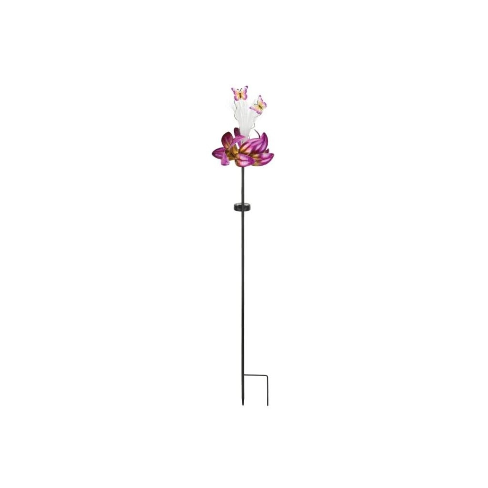 Sparkle Solar Spinner Stake - Pink Butterfly - The Bear Den Gallery