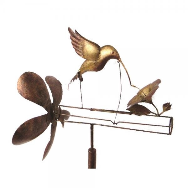 Kinetic Spinner Stake - Classic Hummingbird Whirligig - The Bear Den ...