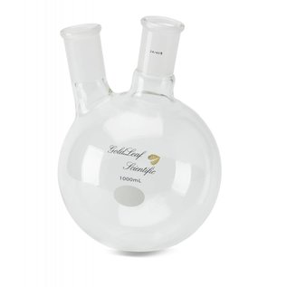 2-Neck Round Bottom Flask, 1L - Goldleaf Scientific