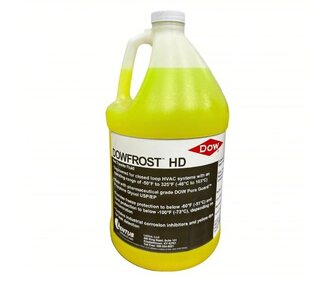Dowfrost HD Propylene Glycol Heat Transfer Fluid, Concentrated, Yellow - Dowfrost HD -40°C to ...
