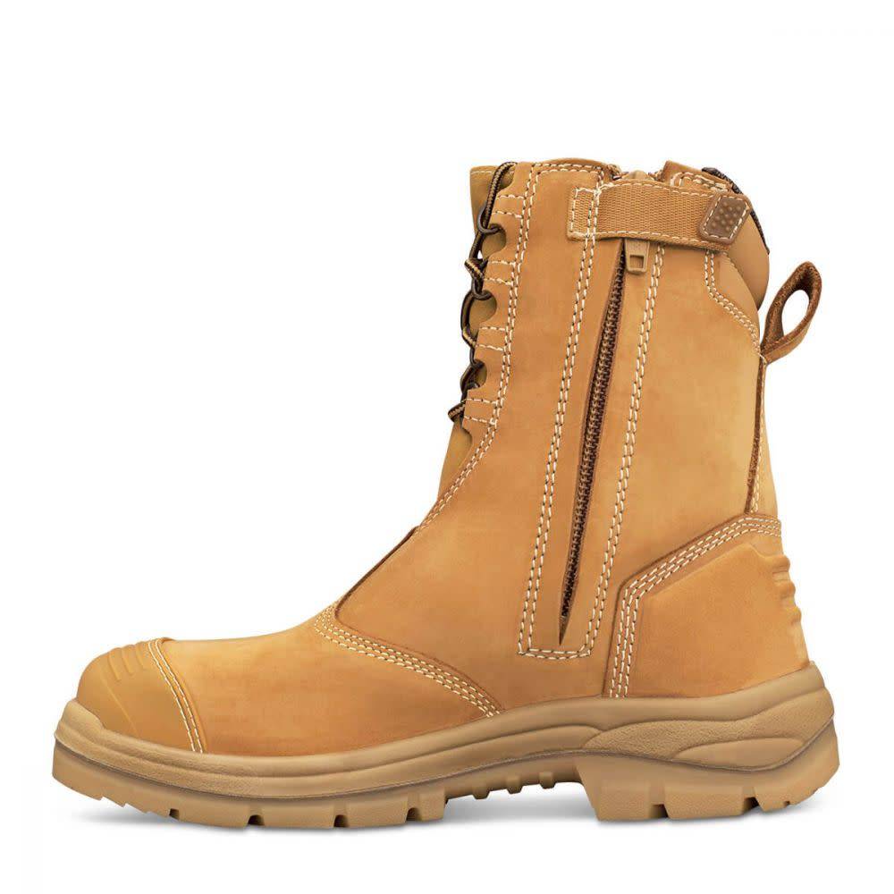 Oliver 200mm Hi-Leg Wheat Zip Sided Safety Boots - Ipswich Work 'N' Safety
