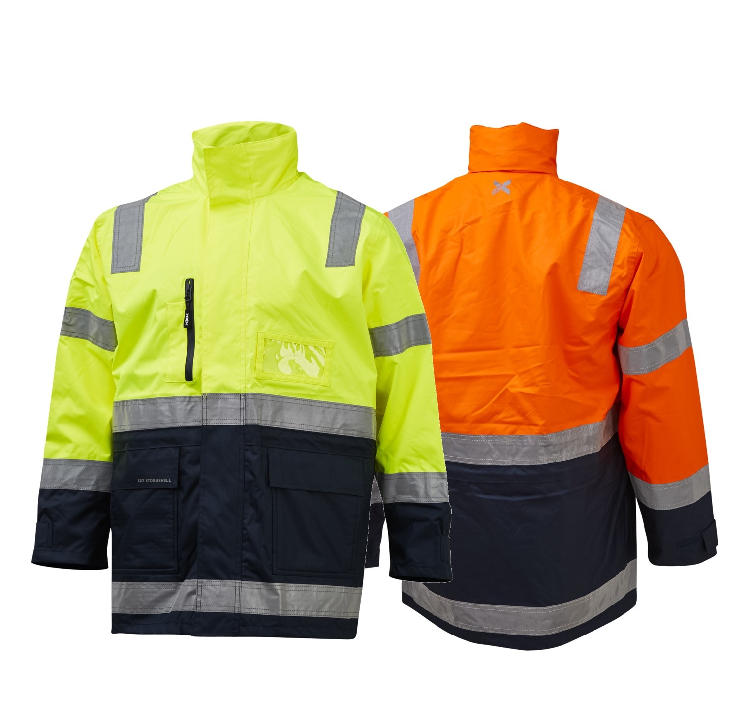 XAX Stormshell 3/4 Length Waterproof Taped Hi Vis Jacket - Ipswich Work ...