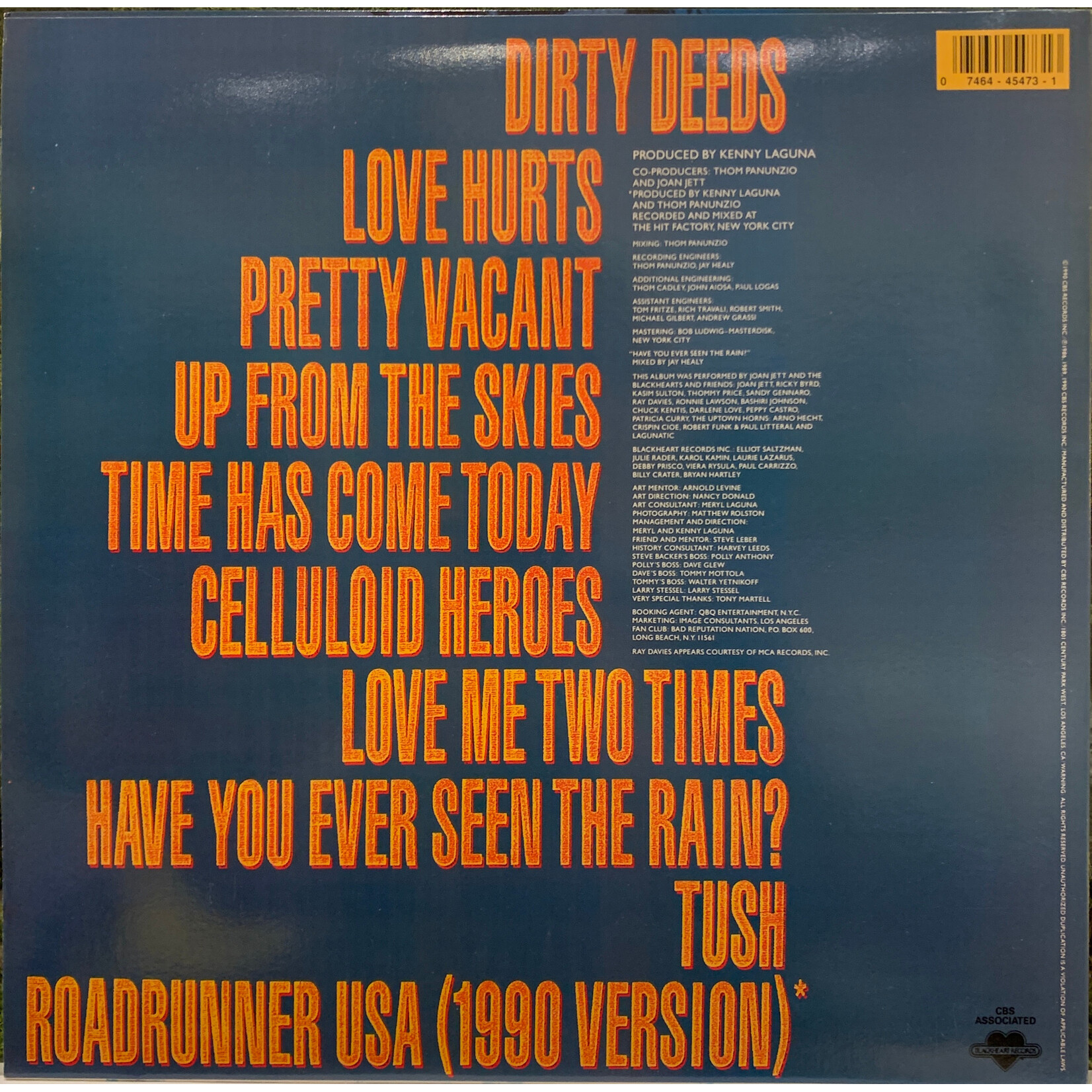 Jett, Joan: The Hit List (1990, USA, VG+) [BLACKHEART] - Kops Records