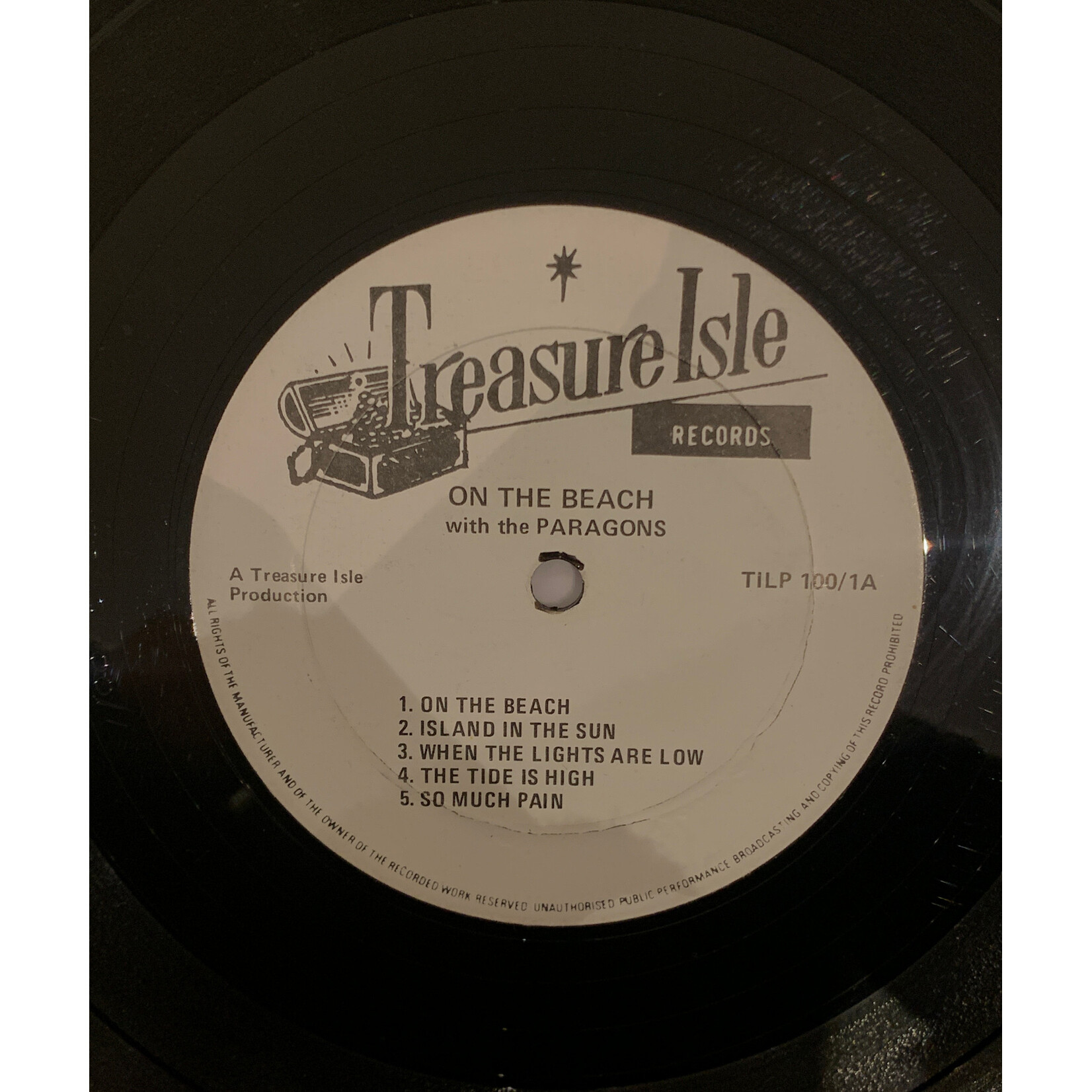 Paragons: On The Beach (1970s, Jamaica, VG) [TREASURE ISLE] - Kops Records