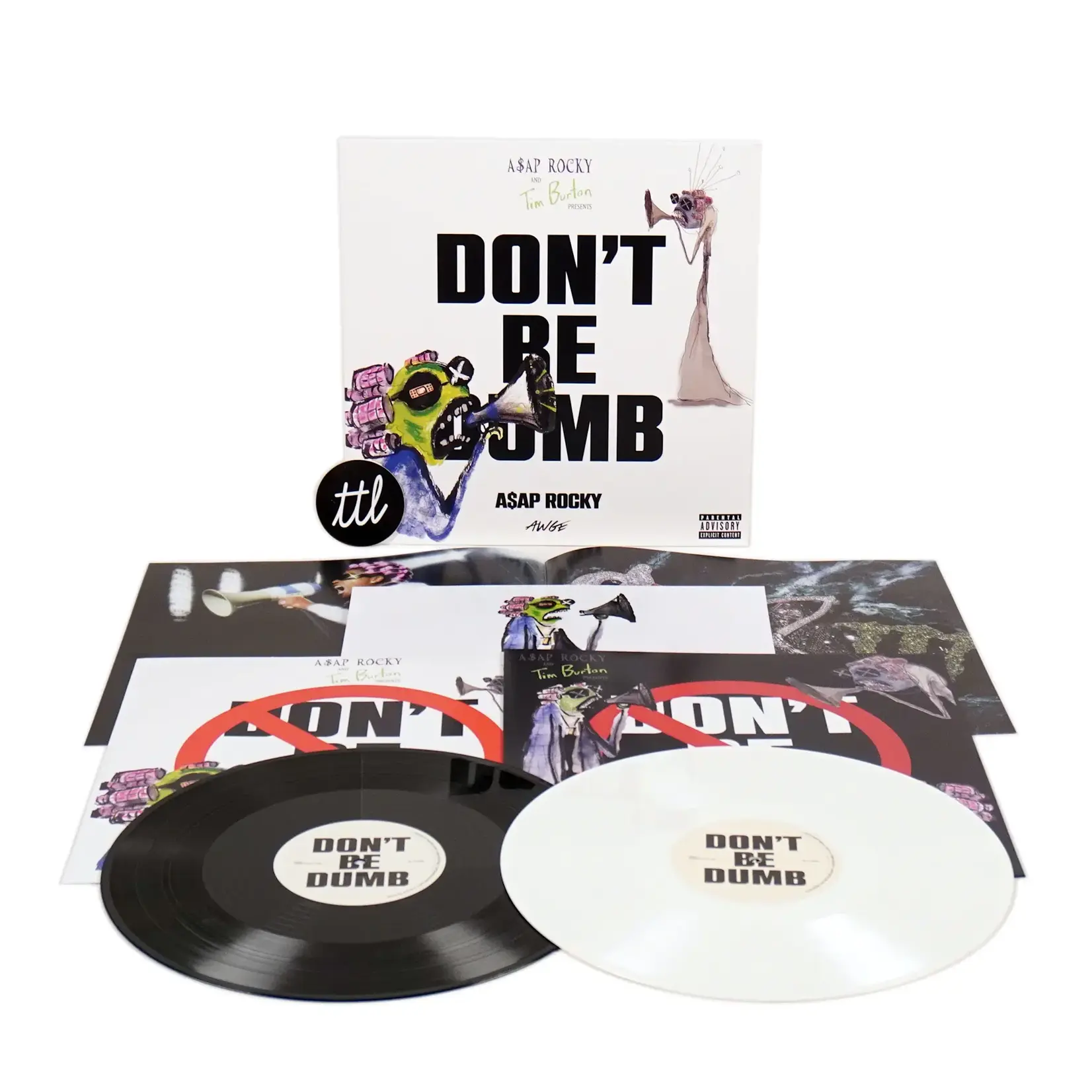 A$AP Rocky: Don't Be Dumb (2LP, Black + White Vinyl) [RCA] - Kops Records