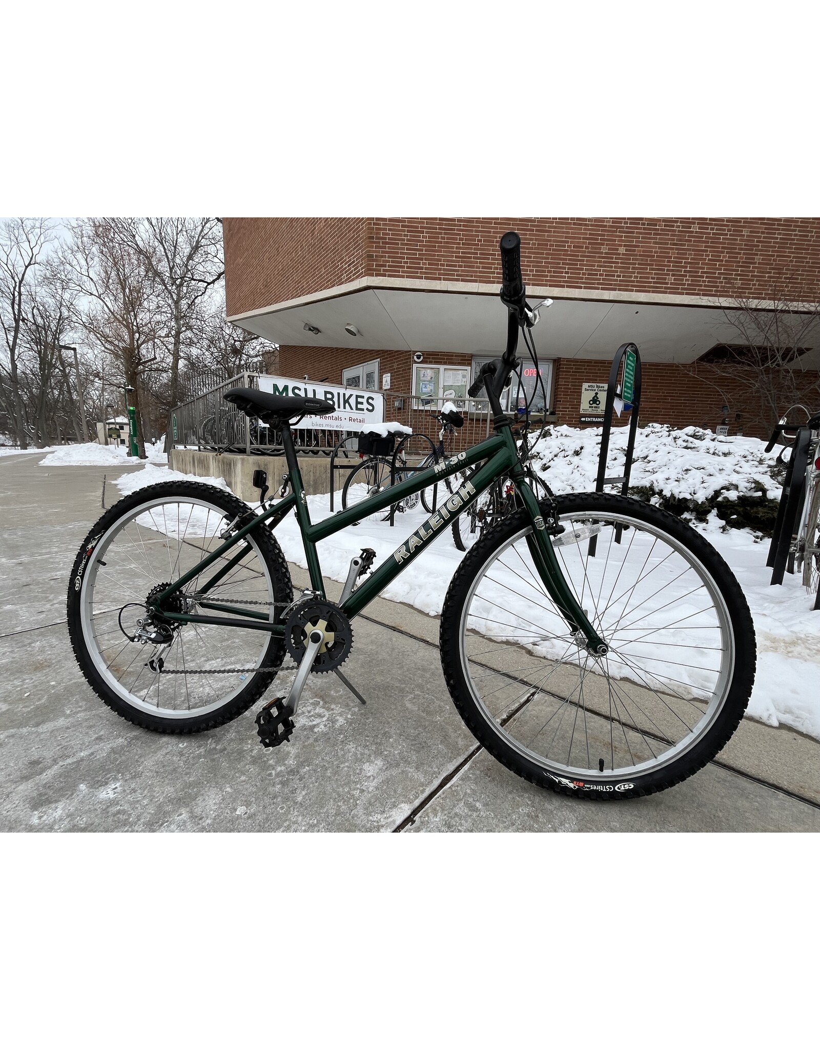 Raleigh M30, Green, 16in/S - MSU Bike Service Center