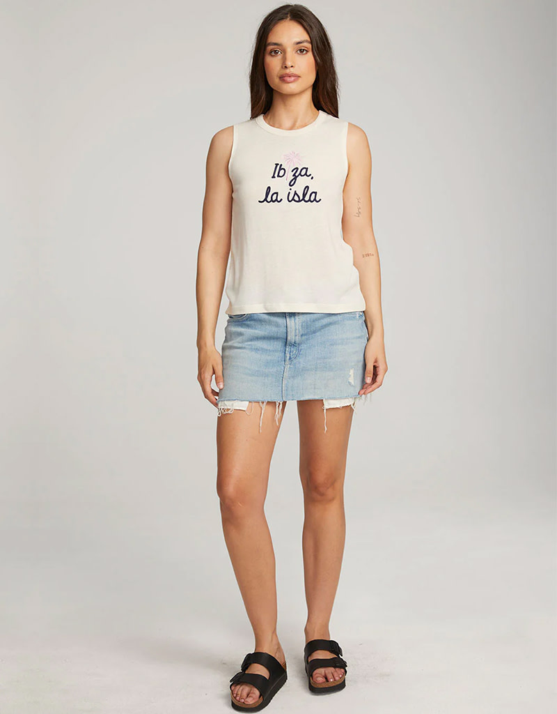 CHASER IBIZA PALM MUSCLE TEE - Mighty Aphrodity