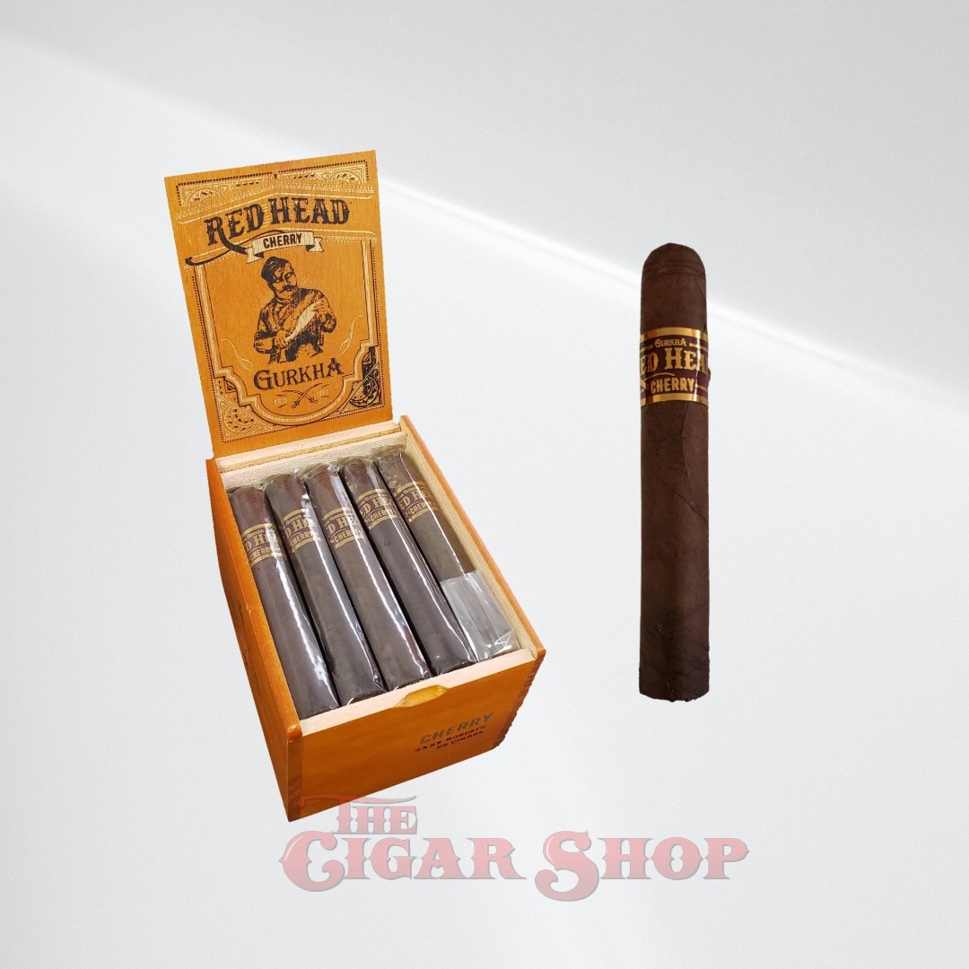 Gurkha Cafe Tabac Red Head Cherry Robusto 5x52 Box of 25 - The Cigar Shop