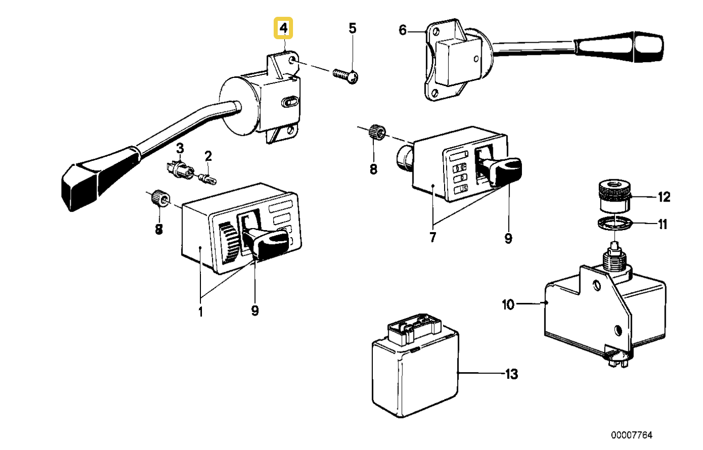 Turn signal switch for BMW E-23 - A R T Performance