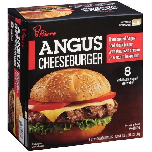 Pierre Pierre Angus Cheeseburger, 6.2 oz, 8 ct - Span Elite