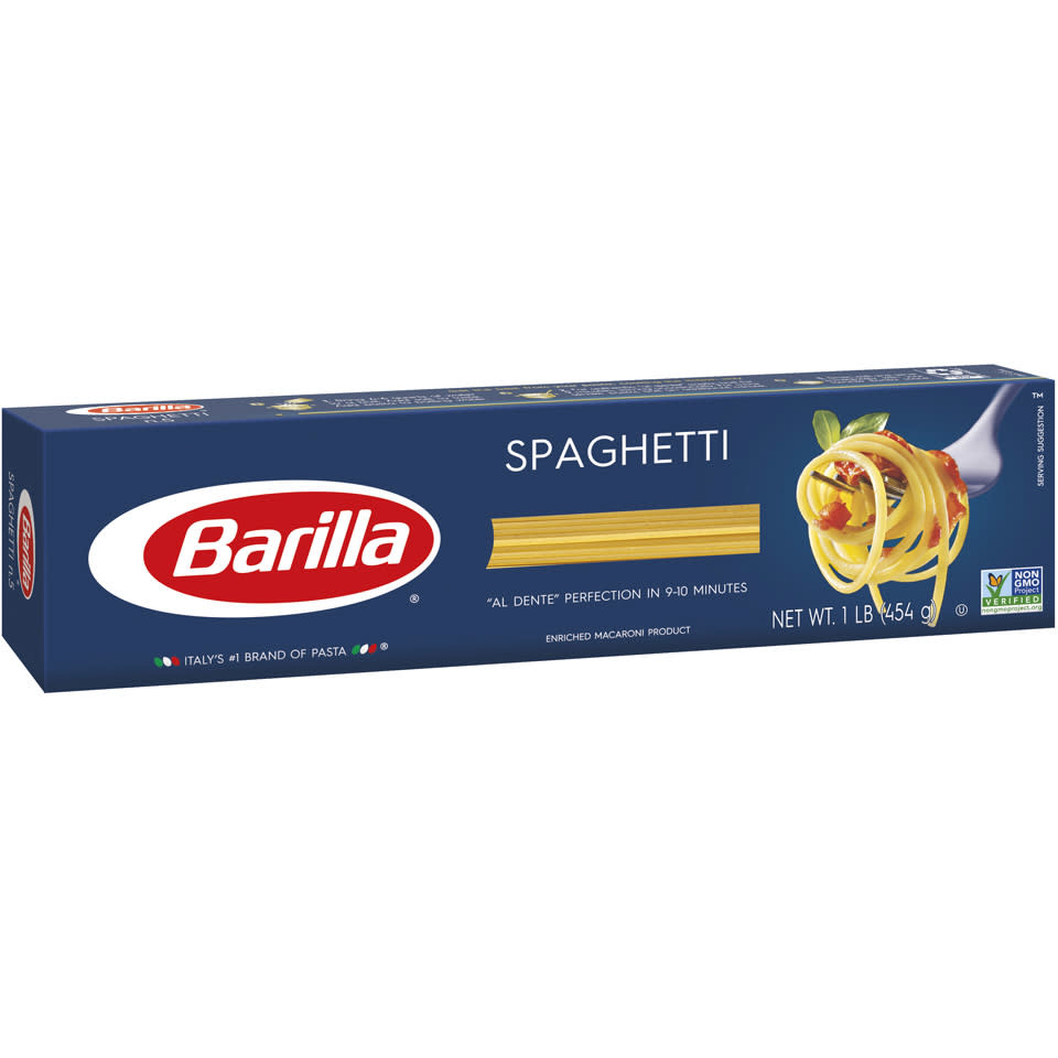 Barilla Spaghetti Long, 16 oz, 20 ct single - Span Elite