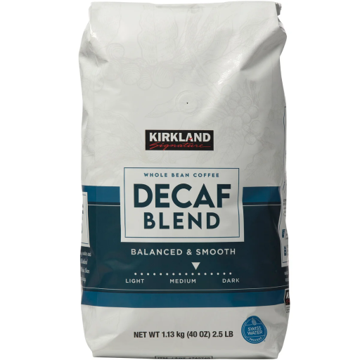 Kirkland Signature Kirkland Signature Decaf House Blend Whole Bean Coffee Medium Roast, 2.5 lb ...