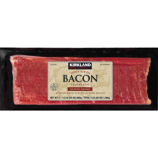 Kirkland Signature Kirkland Signature Thick Sliced Bacon, 1.5 lb, 2 ct ...