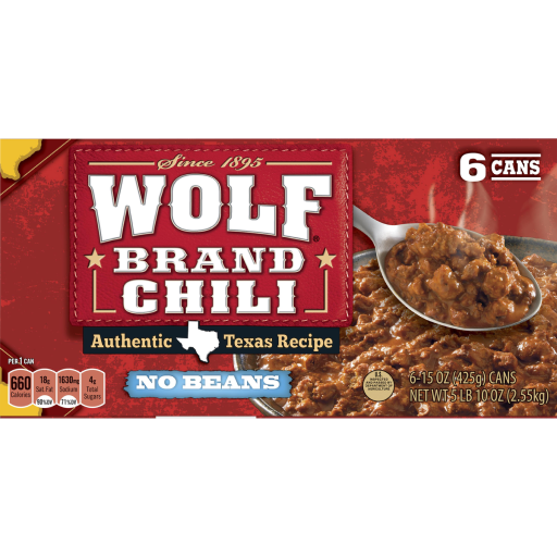 Wolf Brand Chili Wolf Brand Chili No Beans, 15 oz, 6 ct - Span Elite