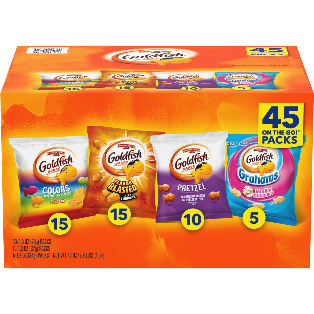 Goldfish Goldfish Baked Snack Crackers Variety Pack, 45 ct - Span Elite