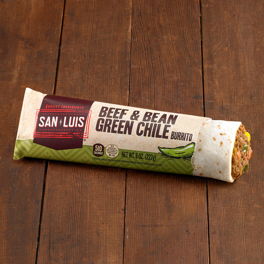 Deli Express Burrito Beef/Bean/Green Chile, 8 oz, 10 ct - Span Elite