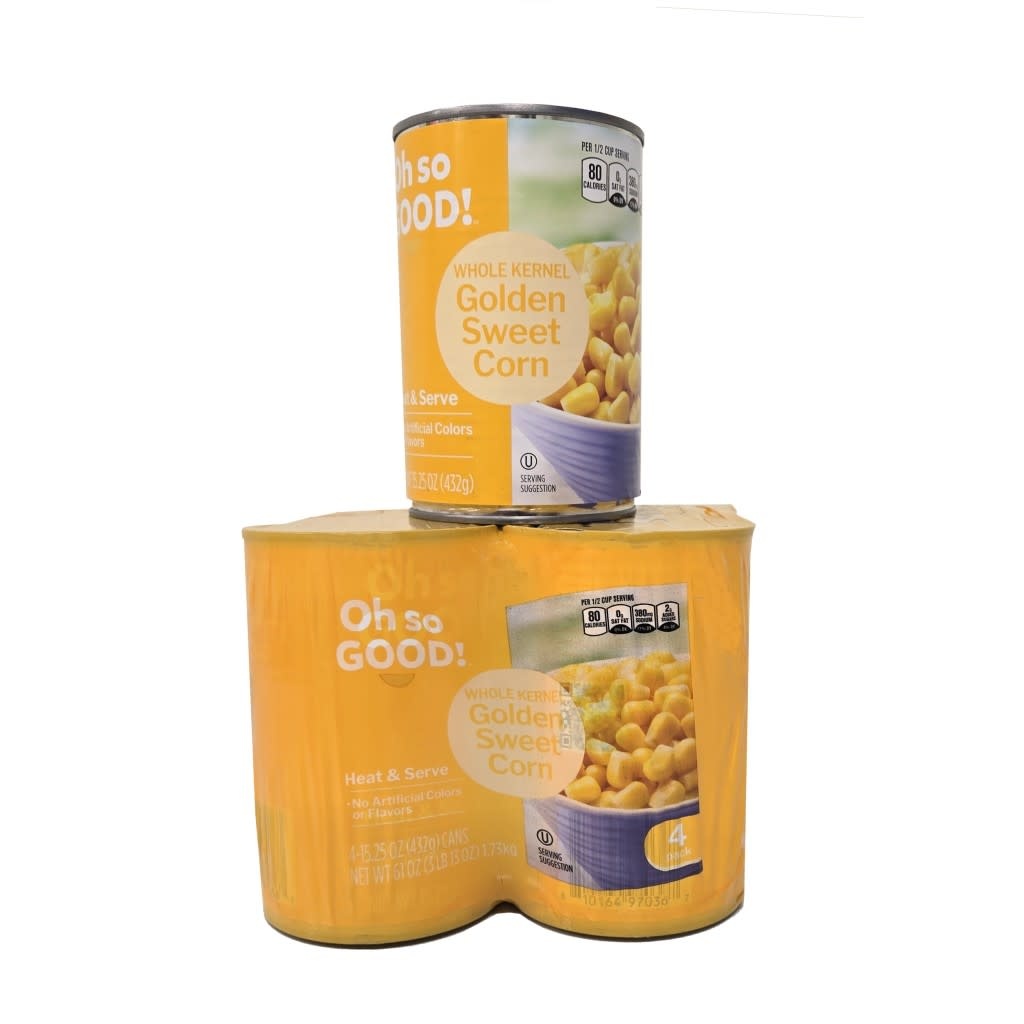 Oh So Good! Oh So Good! Whole Kernel Corn, 15.25 oz, 4 ct, (Pack of 6 ...