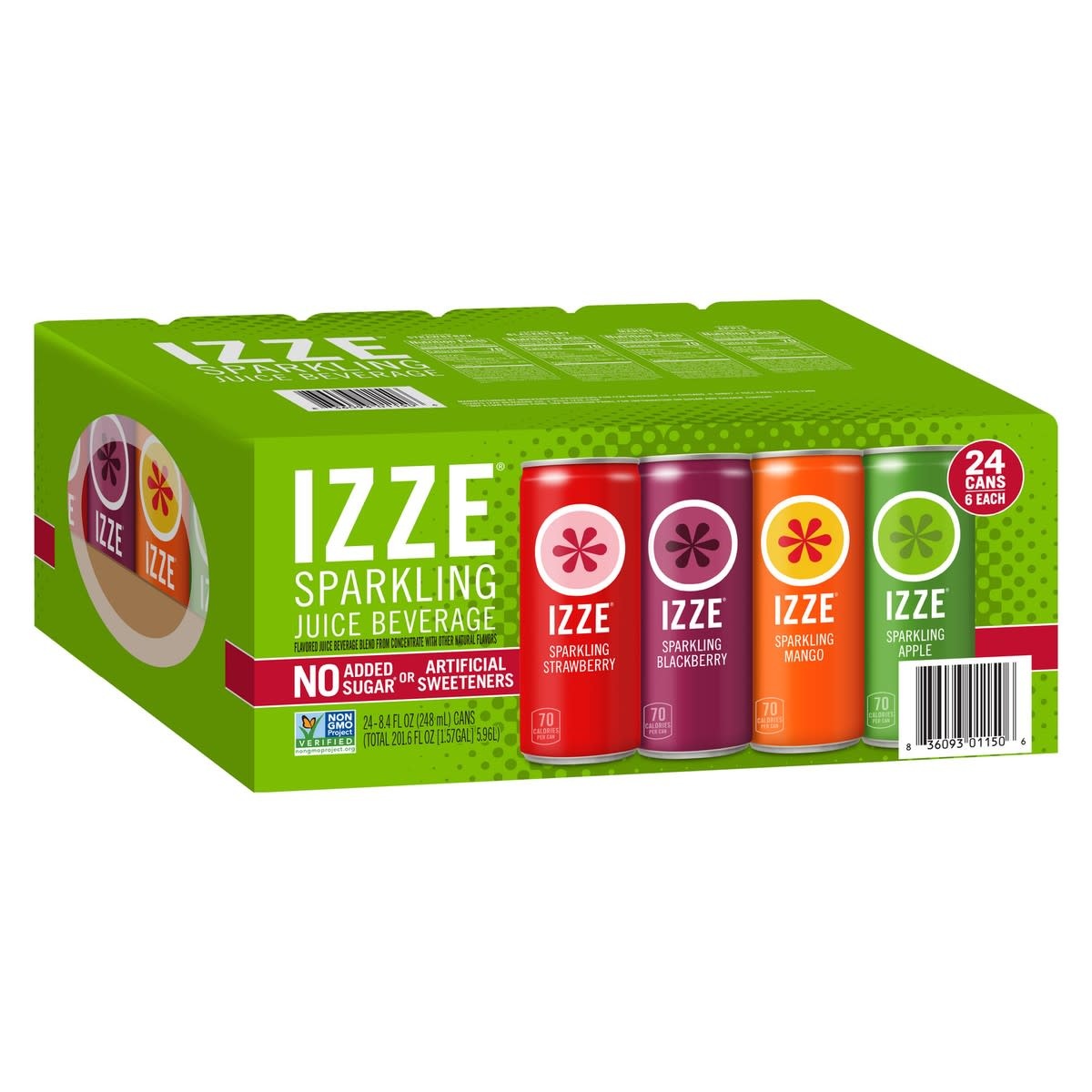 Izze Izze Sparkling Juice Beverage Variety Pack, 8.4 oz, 24 ct - Span Elite