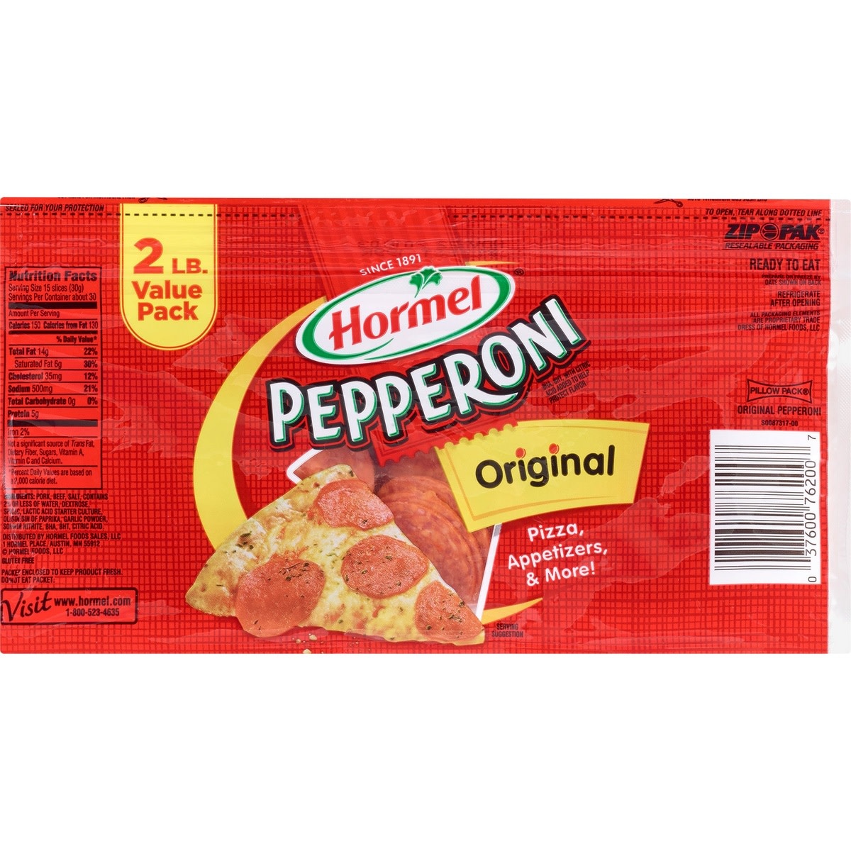 Hormel Hormel Pepperoni Sliced, 16 oz, 2 ct - Span Elite