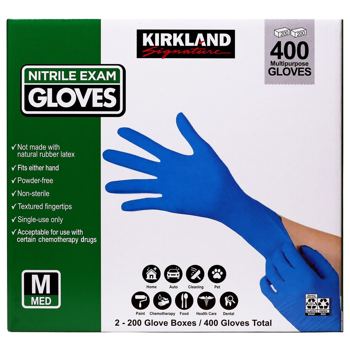 Kirkland Signature Kirkland Signature Nitrile Exam Gloves Powder Free ...