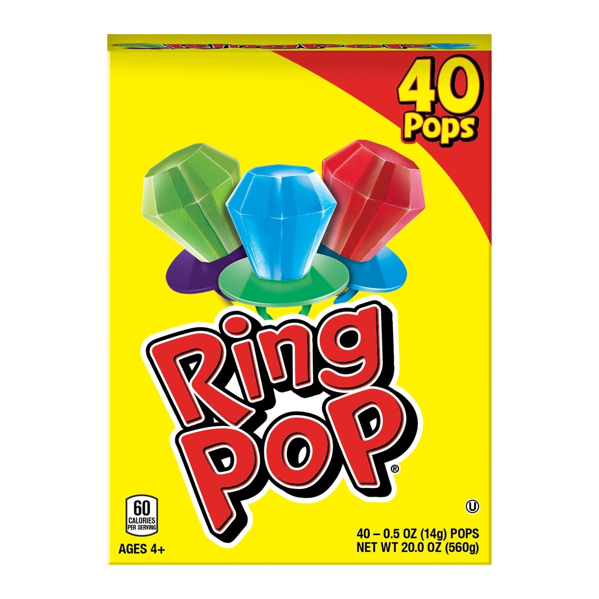 Bazooka Bazooka Ring Pops Variety Pack, 40 ct - Span Elite