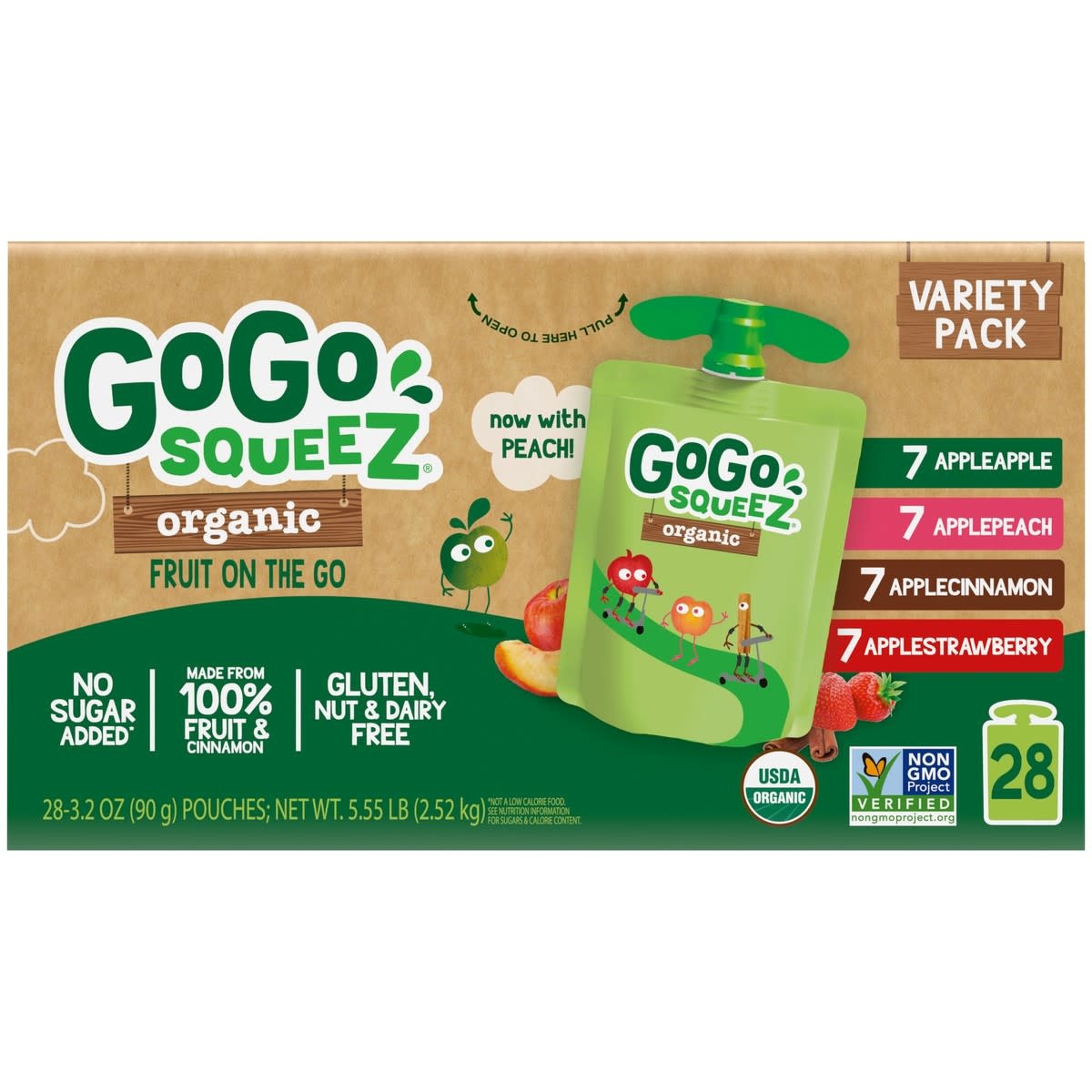 GoGo Squeez GoGo Squeez Organic Fruit On The Go Variety Pack, 3.2 oz ...
