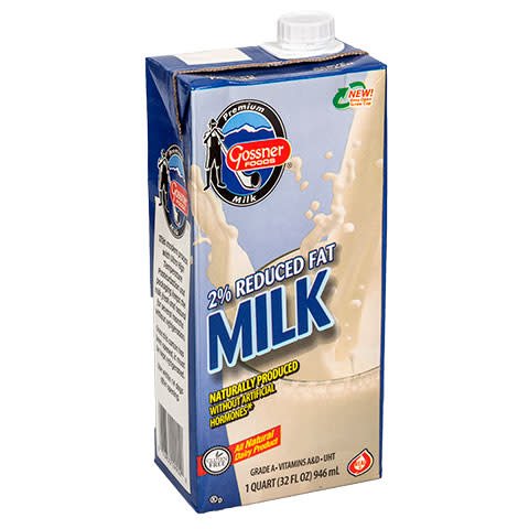 Gossner Gossner Shelf Stable 2% Milk, 32 oz, 12 ct - Span Elite