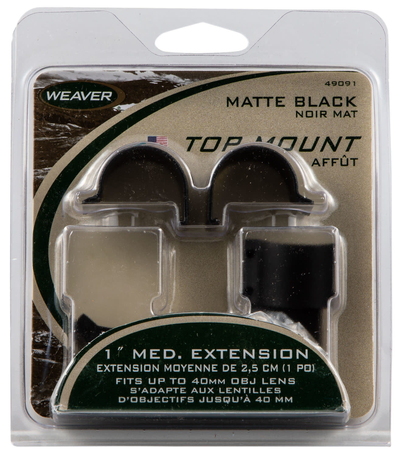 Weaver Top Mount Extension Rings 1" - Medium - Larry's Sporting Goods