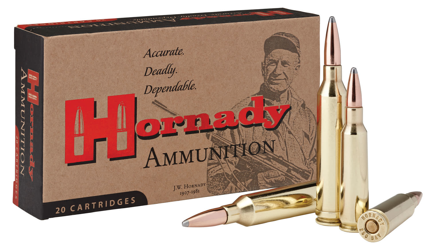 Hornady 250 Savage 100 Gr Interlock - 20 Count - Larry's Sporting Goods