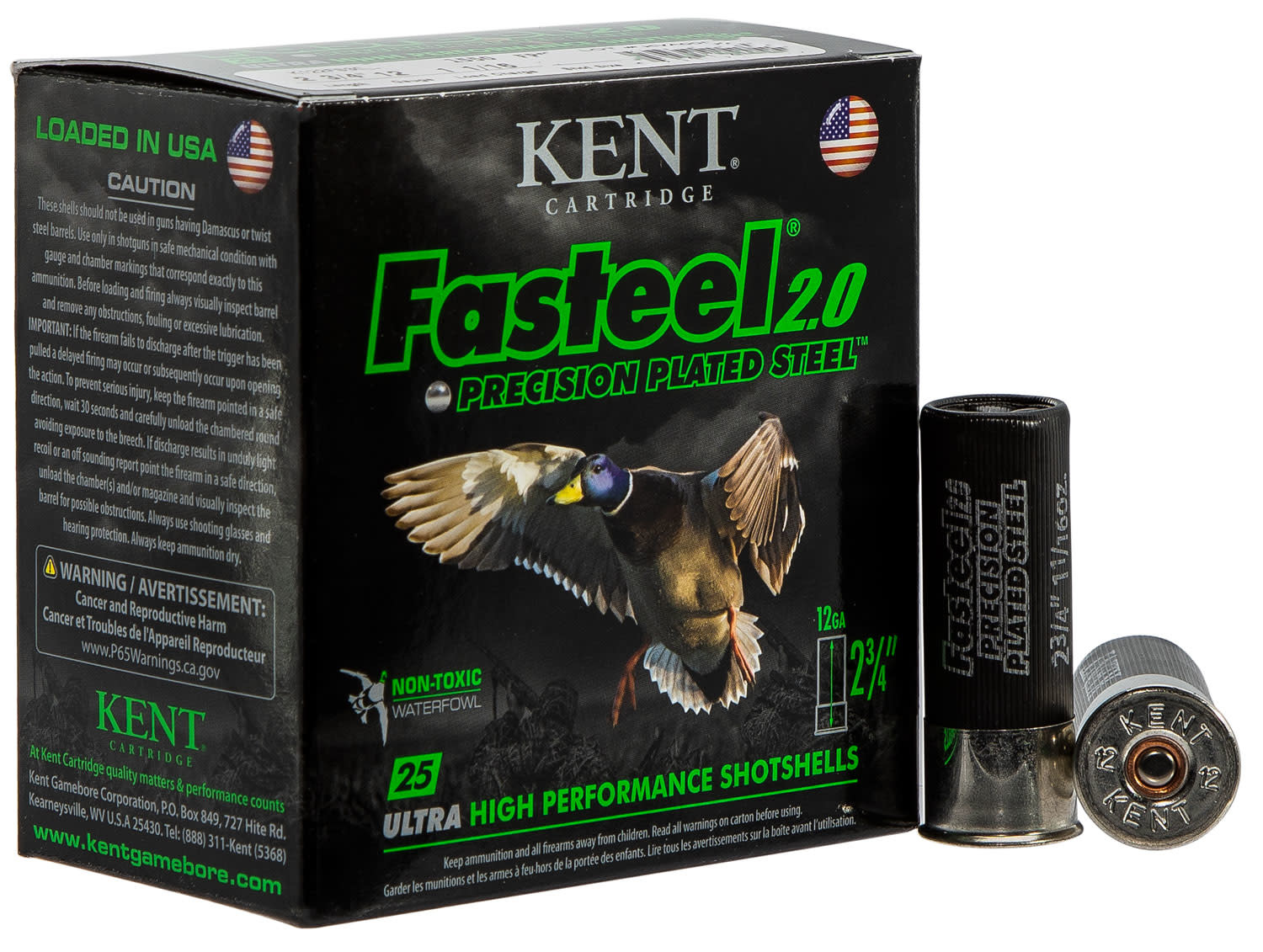Kent Fasteel 2.0 12 ga 2-3/4" 1-1/16 Oz #4 1550 FPS - 25 Count - Larry ...