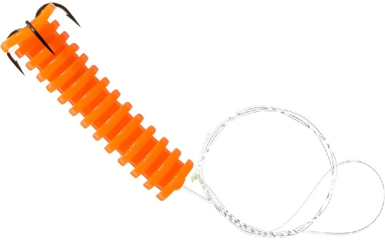Catfish Charlie Dip Bait Worms - Orange - 3 Count - Larry's Sporting Goods